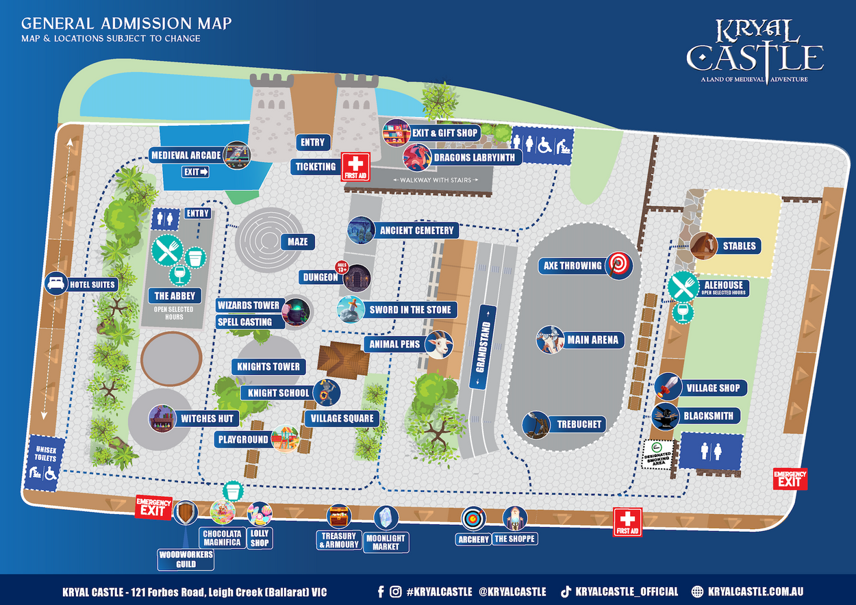 Visitor Map - Printable – Kryal Castle